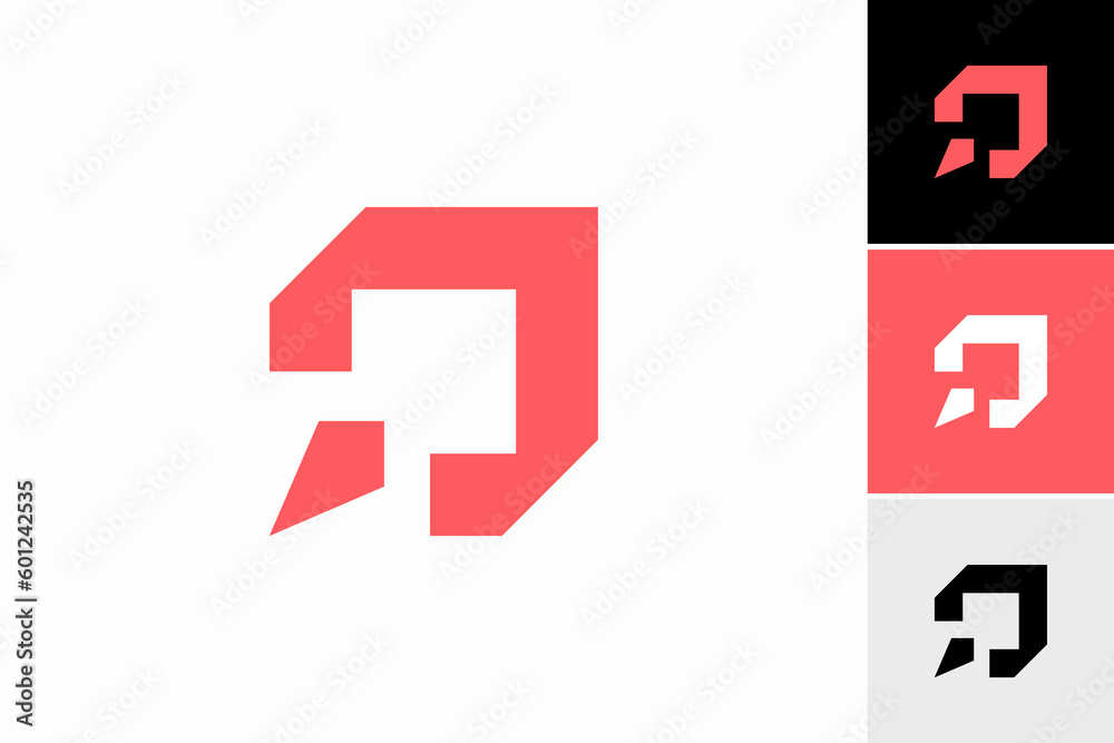square rocket logo vector premium design Stock Vector | Adobe Stock