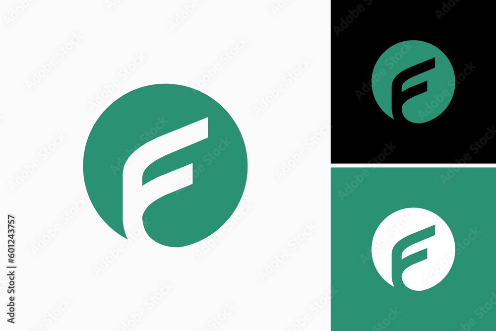 initial letter circle f logo vector premium design Stock Vector | Adobe ...