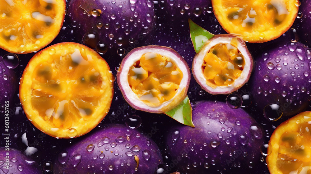 Passion Fruit closeup exotic Maracuja, granadilla, Maracuya, Parcha ...