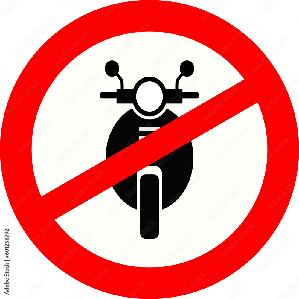 Sign of no motorcycle allowed. Vector art Stock Vector | Adobe Stock