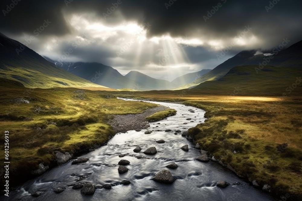 Scottish Highlands River Valley, Stunning Scenic Landscape Wallpaper ...