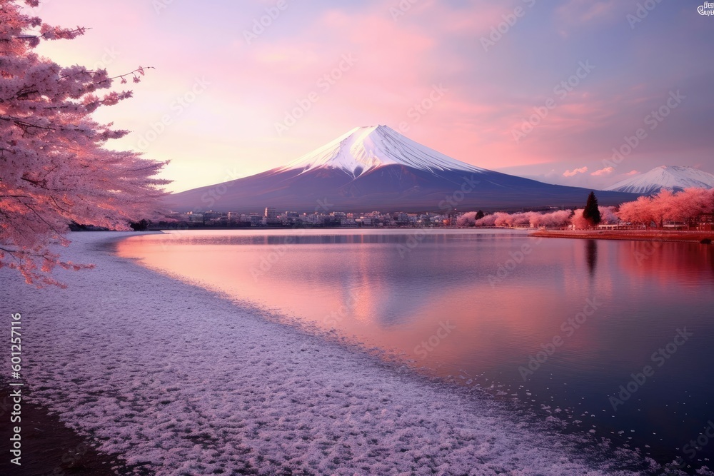 Mount Fuji Japanese Volcano in Japan, Stunning Scenic Landscape ...