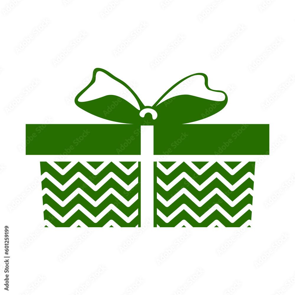 Green gift box isolated on transparent background. PNG gift box Stock ...