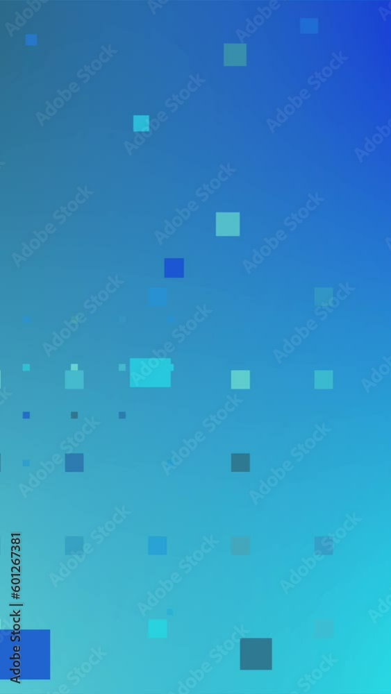 Blue gradient pixel art vertical video tall mobile format 9x16 parallax ...