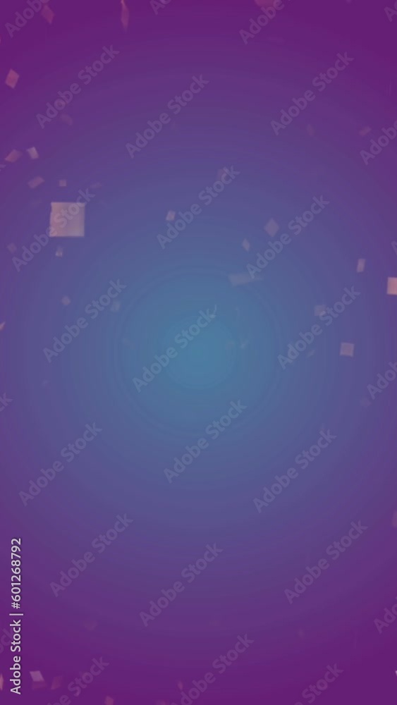 Blue gradient background with golden glitter party confetti falling ...
