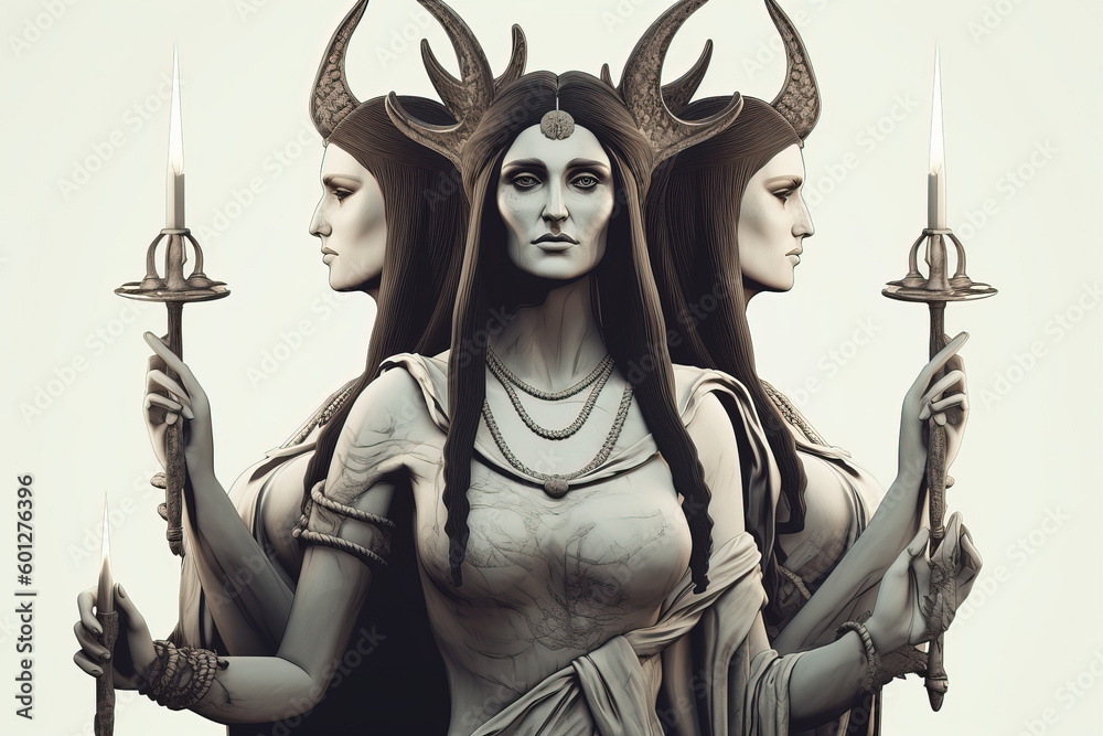 Hekate Goddess of Magic - Tricephala - Titan and Goddess of Olympus ...