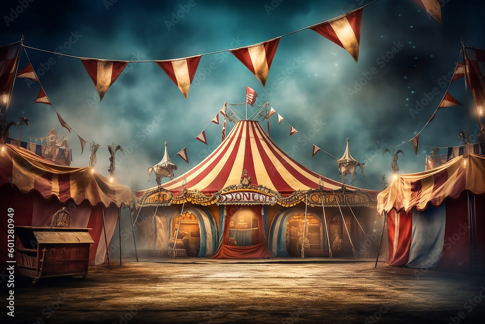 Zirkus Hintergrund KI Stock Illustration | Adobe Stock