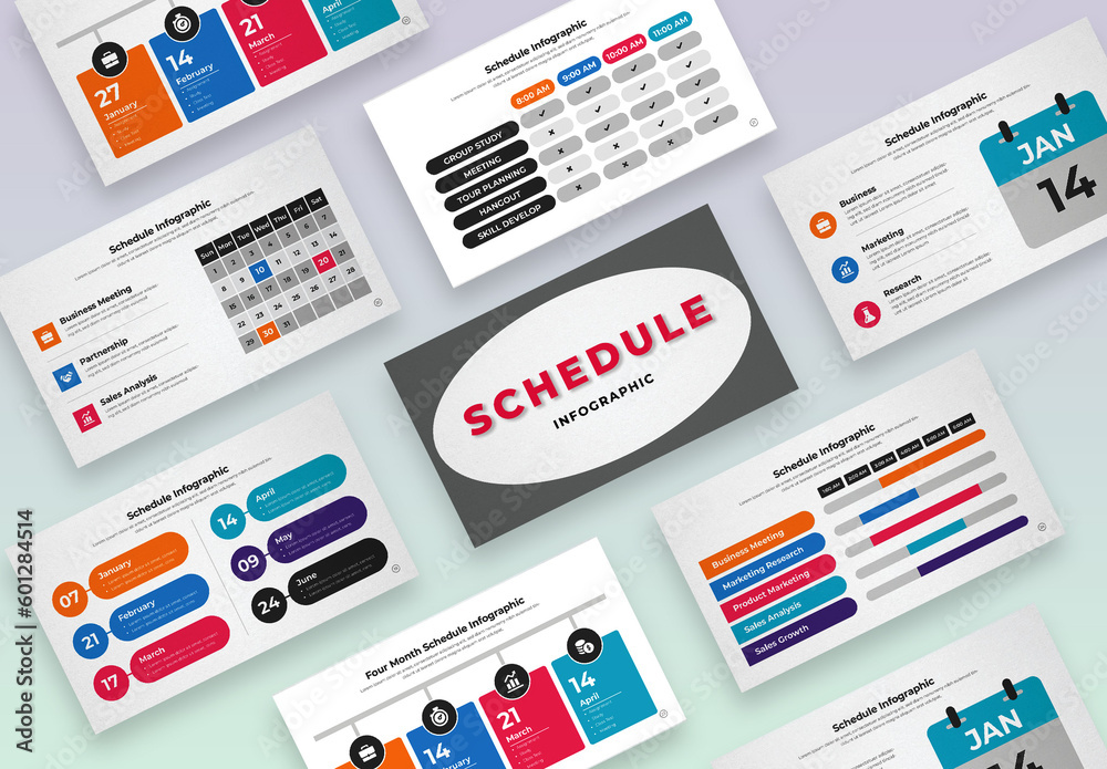 Perfect Schedule An Interactive Infographic Design Template Stock ...