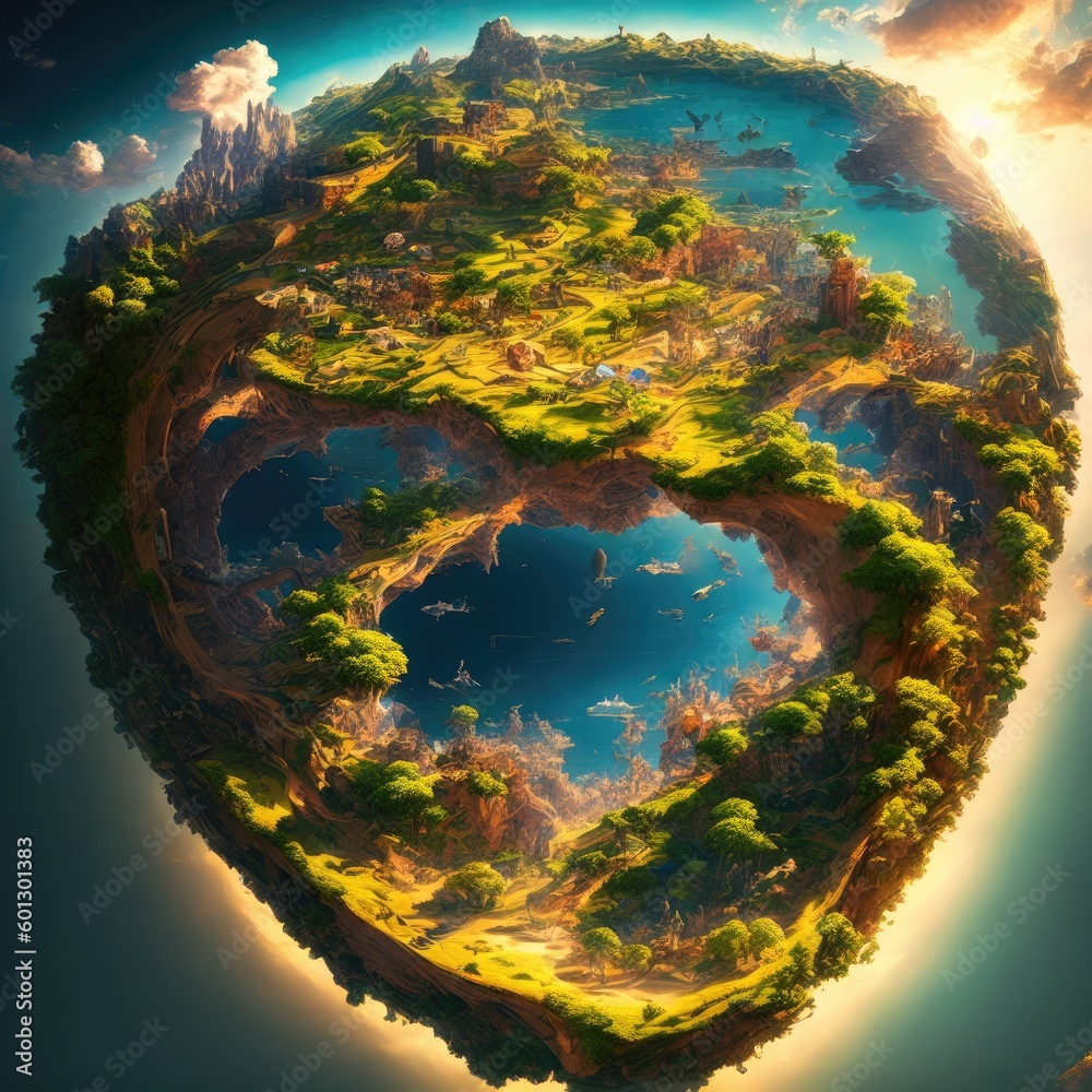 The Multiverse Explorer, A futuristic spacecraft hovers at the edge of ...