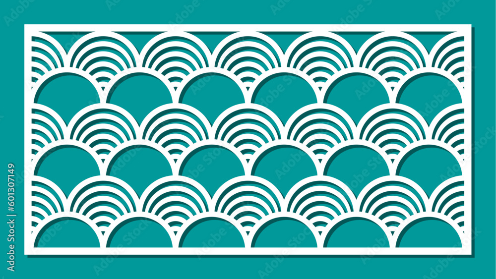 Horizontal rectangular panel. Decorative lattice, design element ...