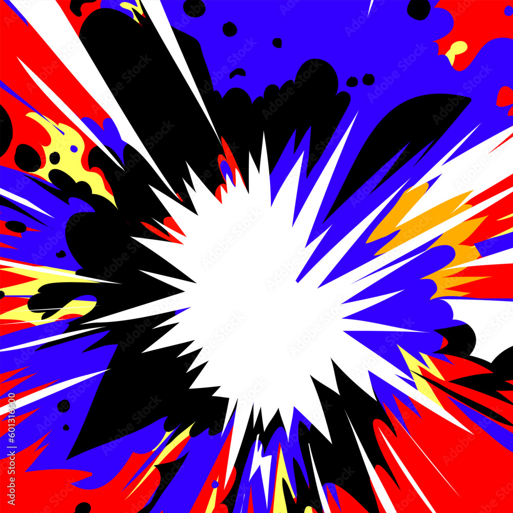 Comics boom backgrounds, minimalism style. Petard, bomb frame art ...