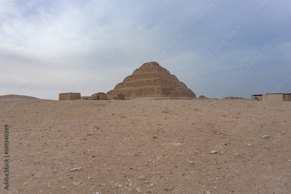 Step Pyramid of Djoser, the first pyramid of Egypt, at Sahara Desert ...