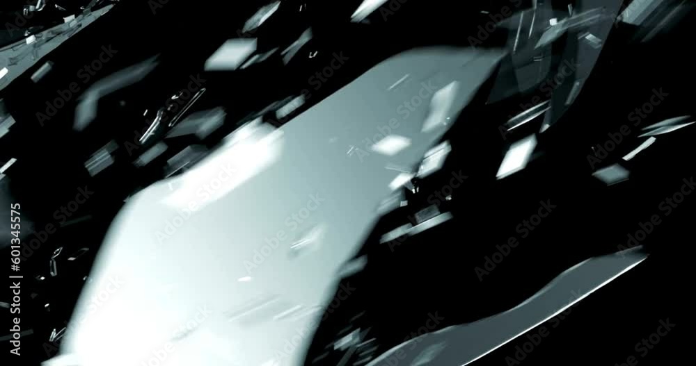 Shatter glass Effect 4K animation on Green screen background Realistic ...