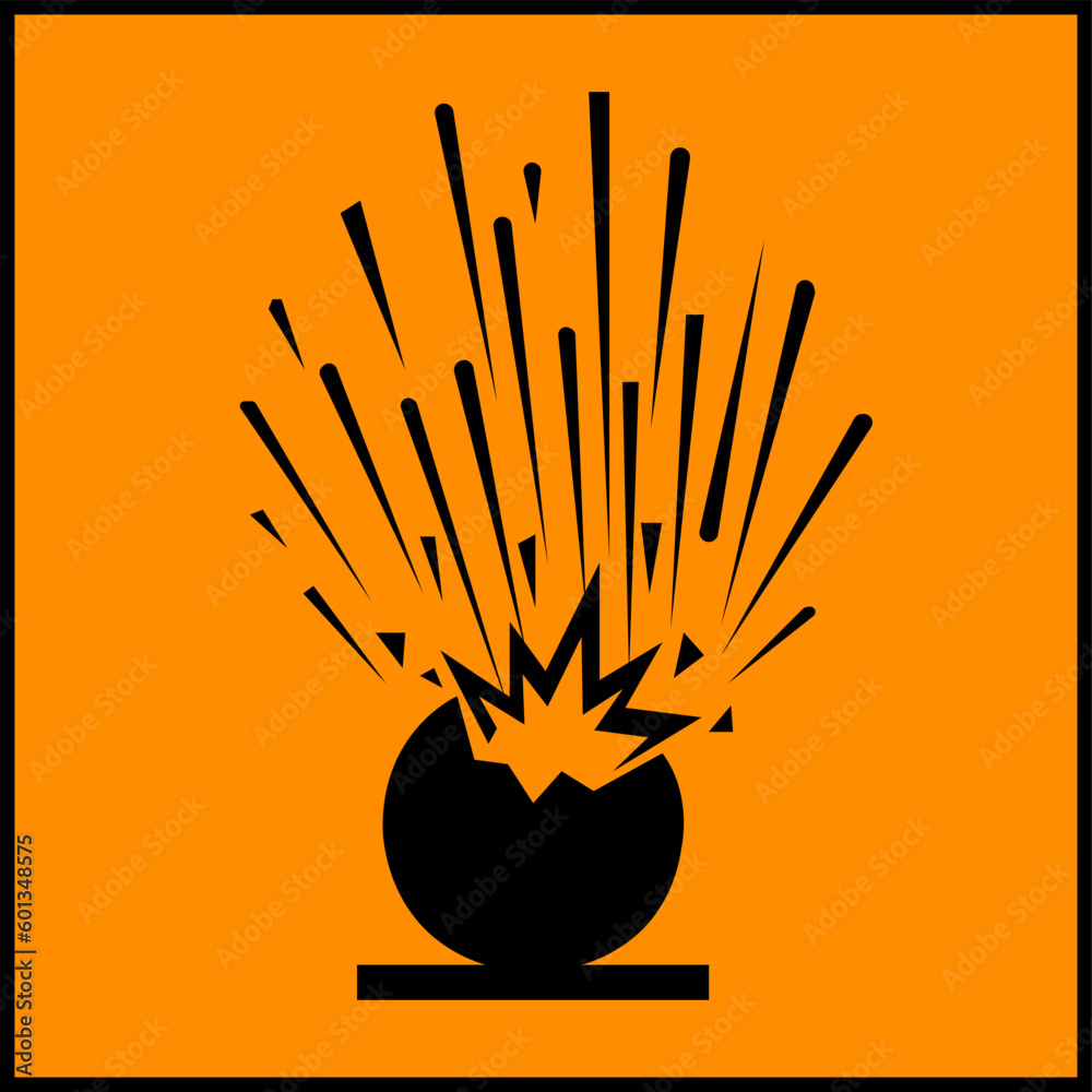Beware Explosive Symbol Sign ,Vector Illustration, Isolate On White ...