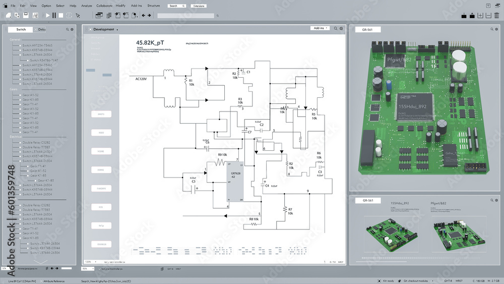 Light Interface Mockup of Professional CAD Computer Software With ...