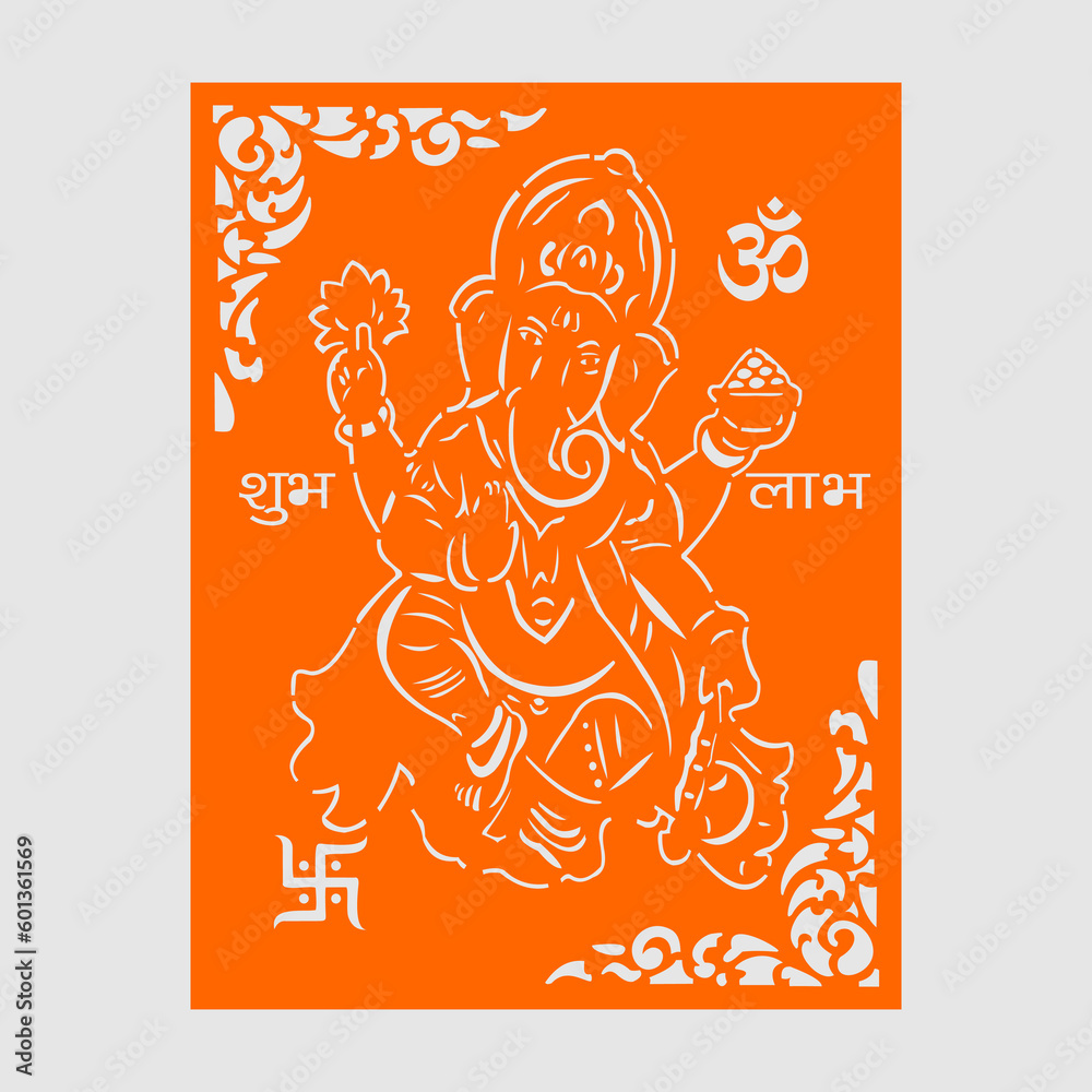 vector om jaali with a square for mandir decoration for cnc cutting ...