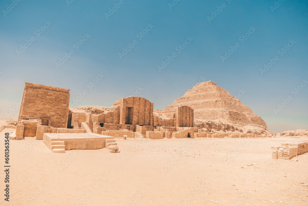 step pyramid at Saqqara is the oldest surviving large stone building in ...