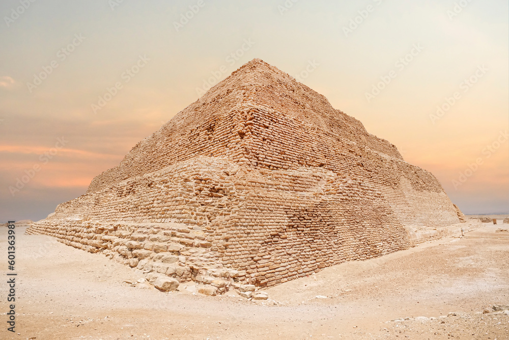 step pyramid at Saqqara is the oldest surviving large stone building in ...