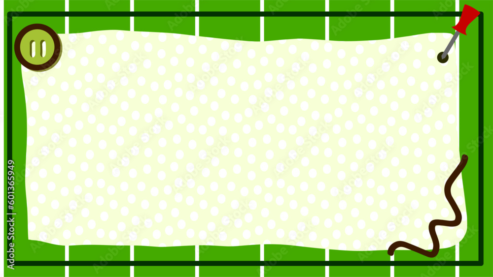 Presentation green background for school with cute design Stock Vector ...