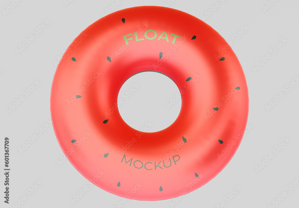 Front View Rounded Float Mockup Stock Template | Adobe Stock