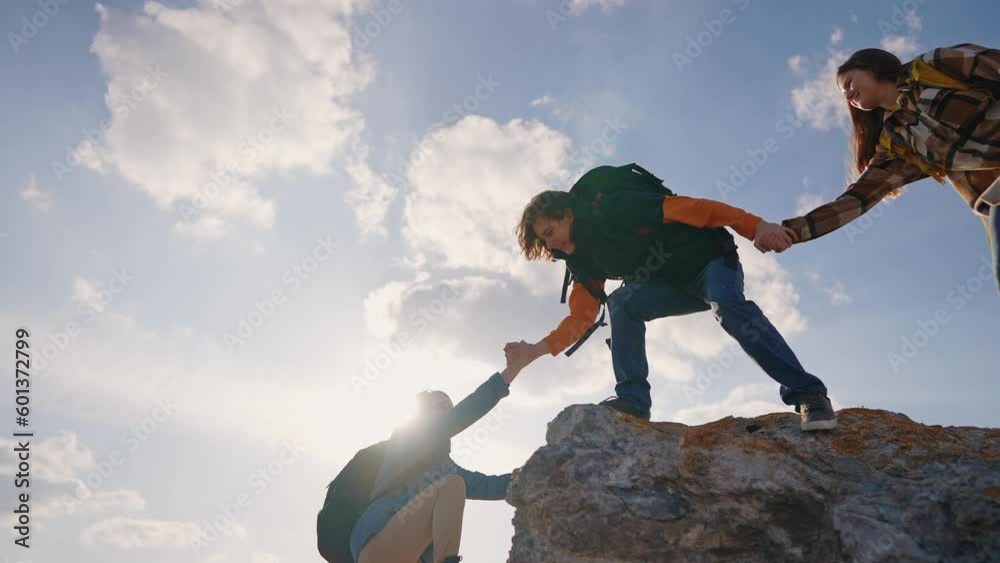 business. helping hand business travel silhouette concept. group team ...