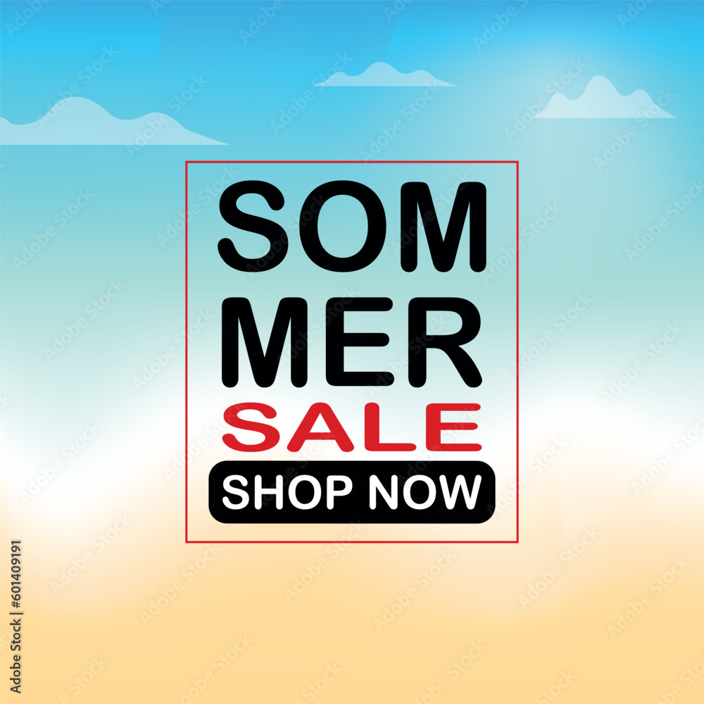 Summer sale banner background design. discount banner template ...