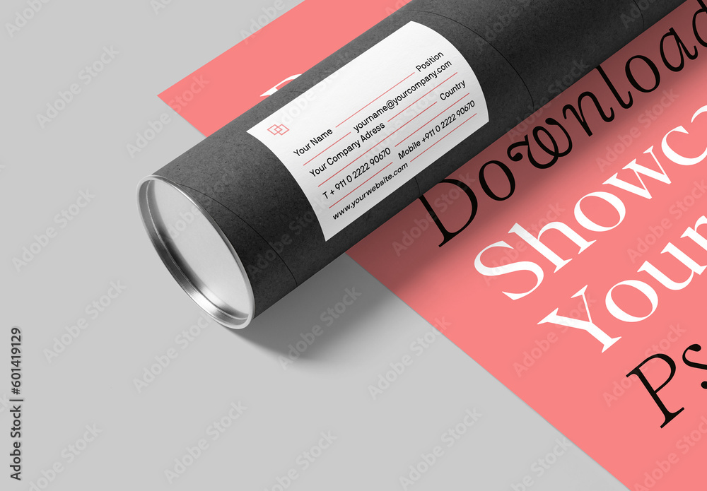 Tube and Poster Mockup Stock Template | Adobe Stock