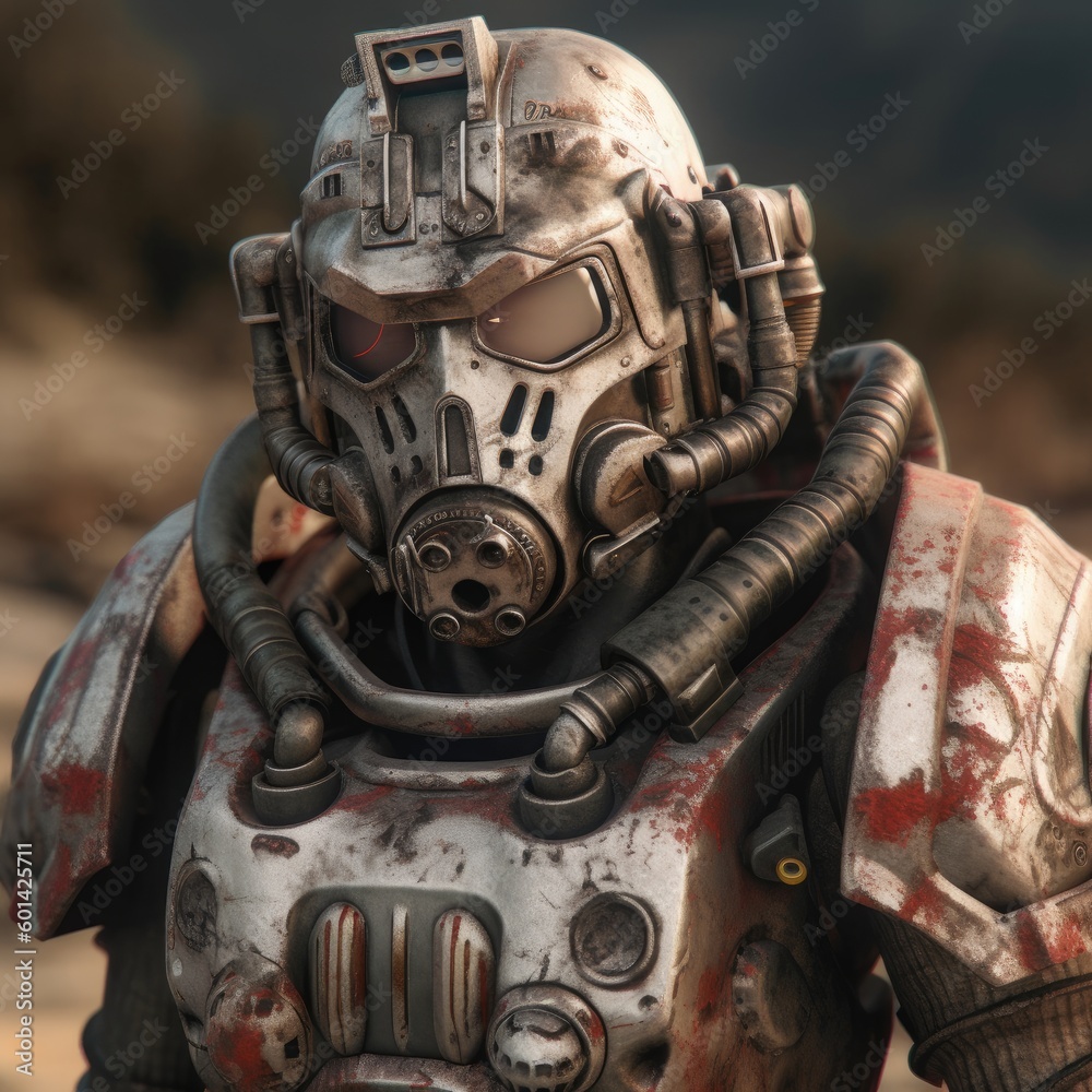 future soldier wearing suit of armor Stock Illustration | Adobe Stock