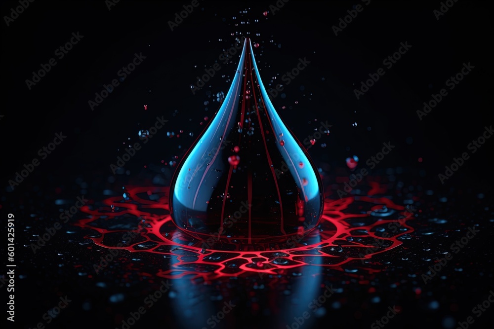 Drop of Life: World Blood Donor Day Concept with Futuristic Realism of ...