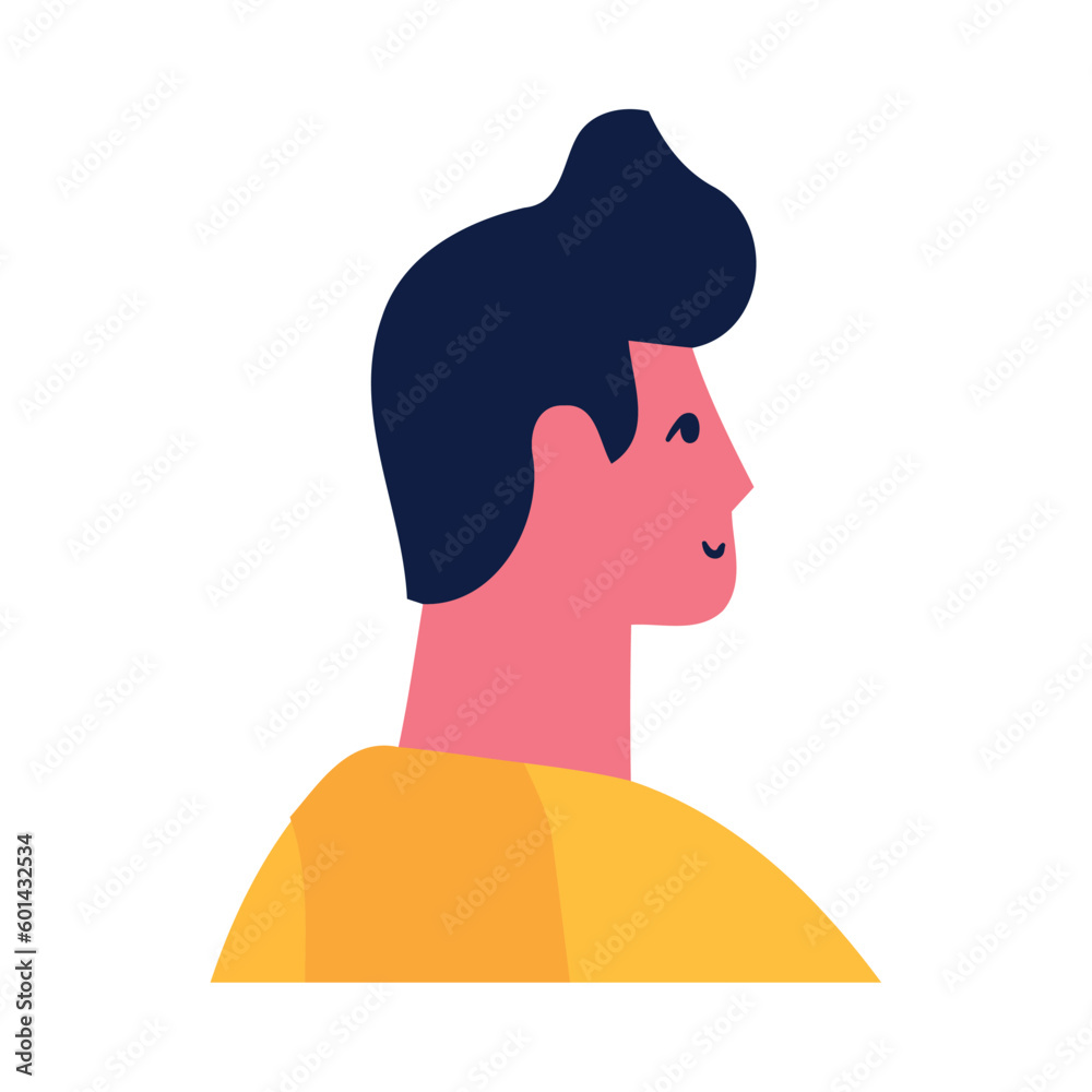 One person profile view, vector silhouette design Stock Vector | Adobe ...