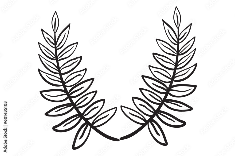 Grafika wektorowa Stock: Greenery leaf divider SVG, Leaf divider SVG ...