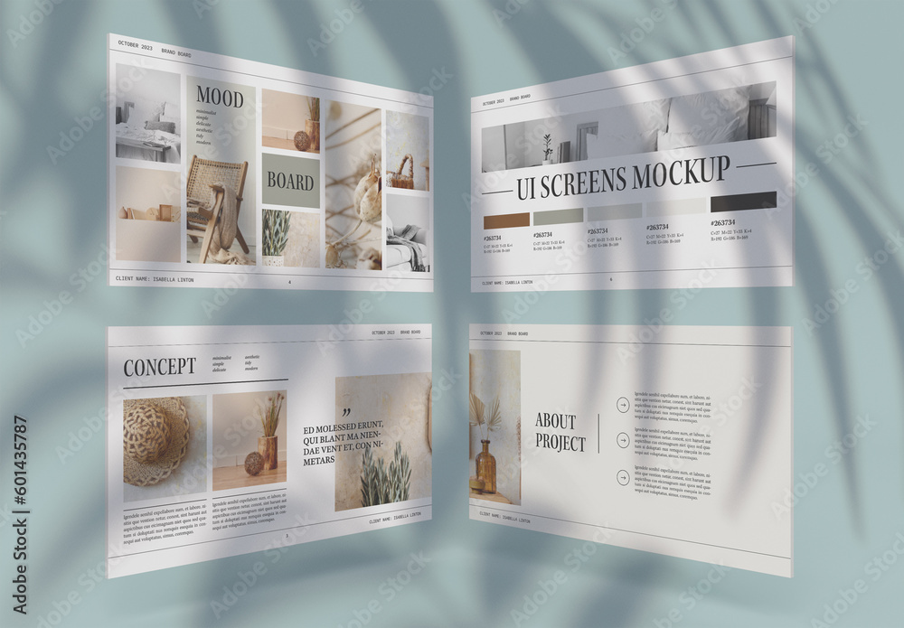 Website Perspective Ui Screens Mockup Stock Template | Adobe Stock