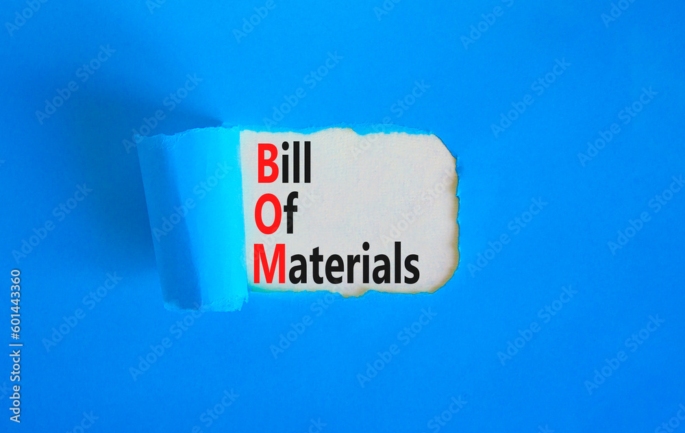 Stockfoto BOM bill of materials symbol. Concept words BOM bill of ...