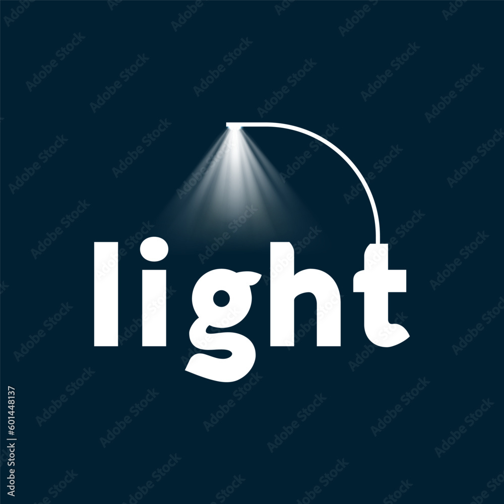 Light logo design, Illumination Logo, Typographic light bulb logo ...