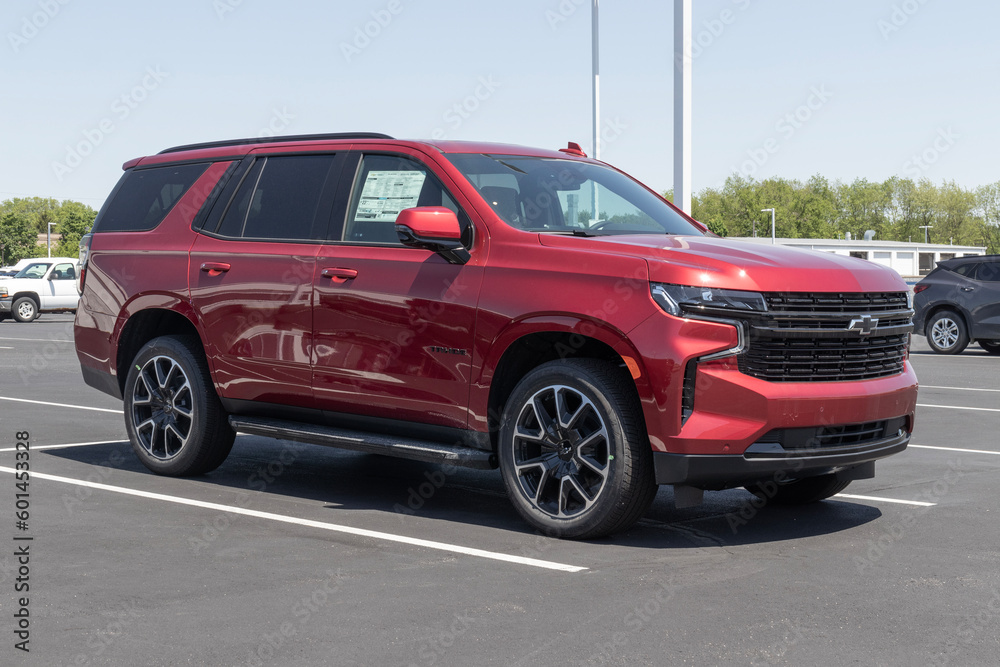 Chevrolet Tahoe display at a dealership. Chevy offers the Tahoe in LS ...
