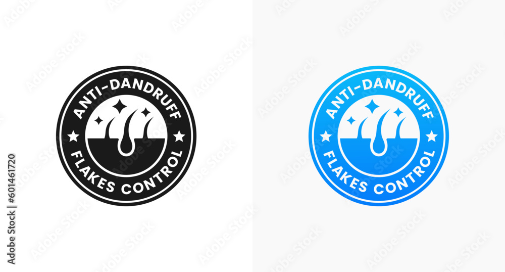 Anti dandruff label or Anti dandruff sign vector isolated in flat style ...
