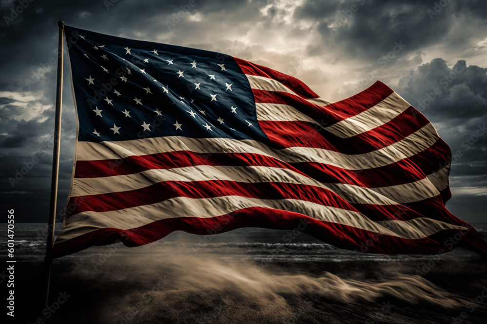 American flag. The vintage look of USA Flag, 4th july, independence day ...