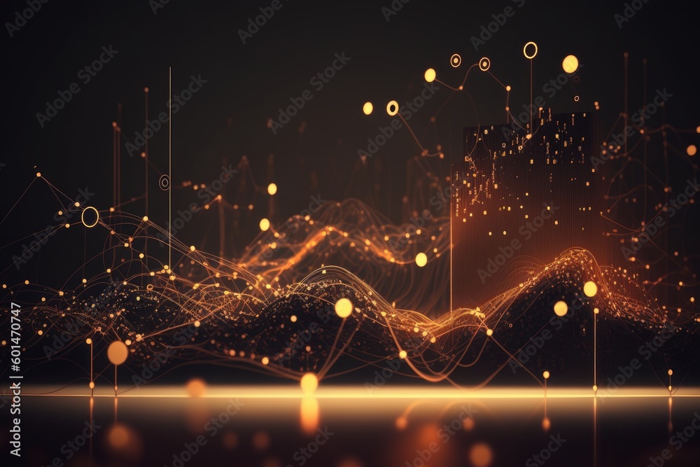 Futuristic data background featuring intricate network of wires and ...