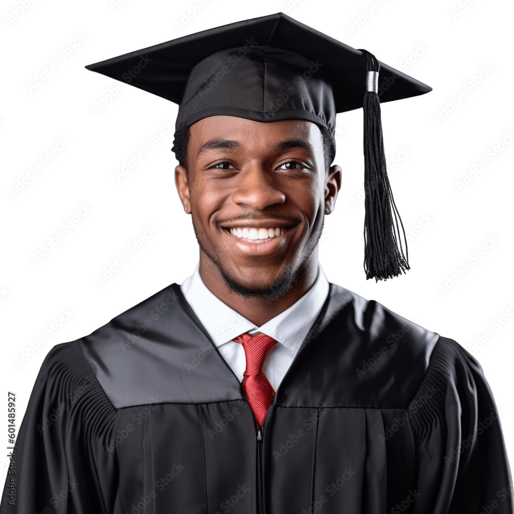 Portrait of a handsome, young, black african american man wearing ...