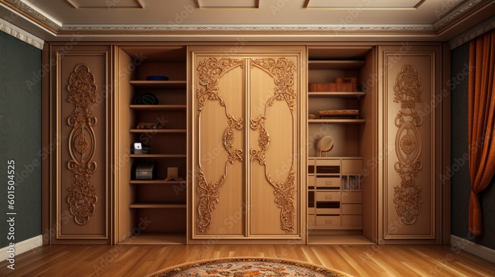 Wardrobe With Sliding Door Design Ideas Stock Illustration | Adobe Stock