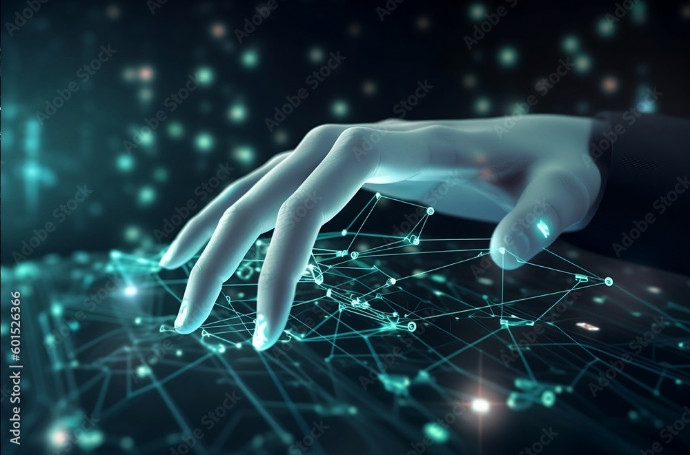 A Digital Hand on a Future Multitasking Display, A Touch in the future ...