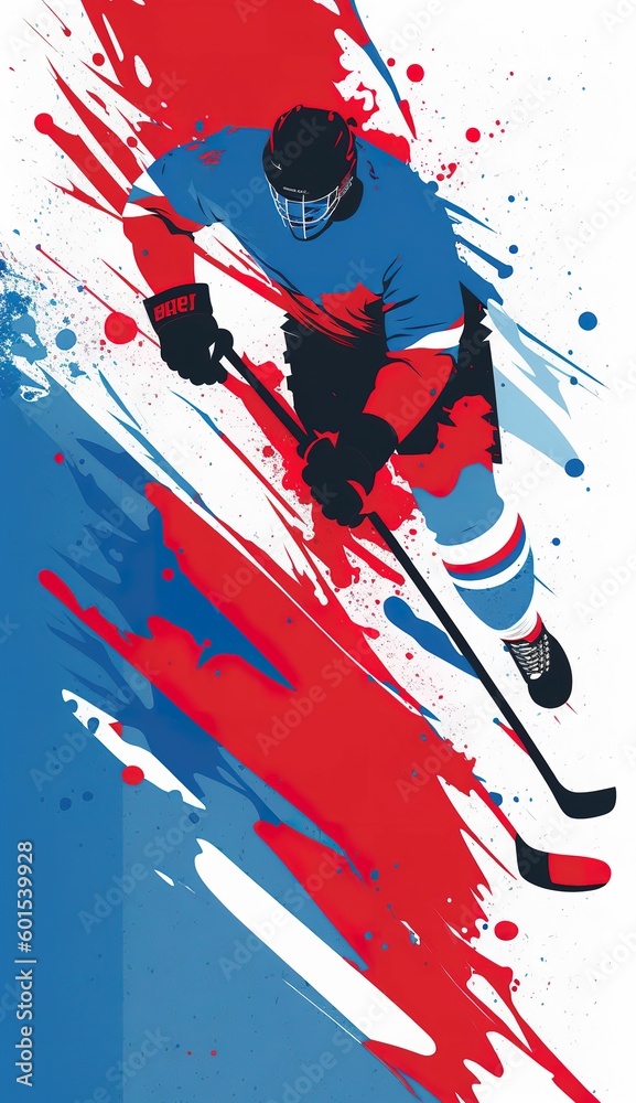 NHL ice hockey sport illustration wallpaper background flat cartoon ...