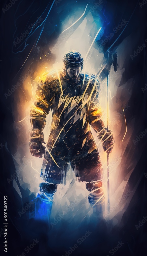 NHL ice hockey sport illustration wallpaper background flat cartoon ...