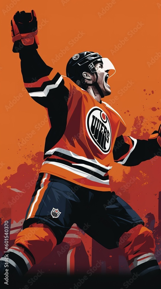 NHL ice hockey sport illustration wallpaper background flat cartoon ...