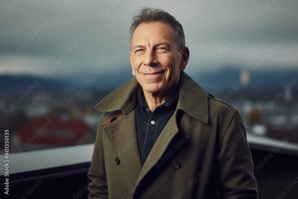 Group portrait photography of a grinning man in his 50s wearing a ...
