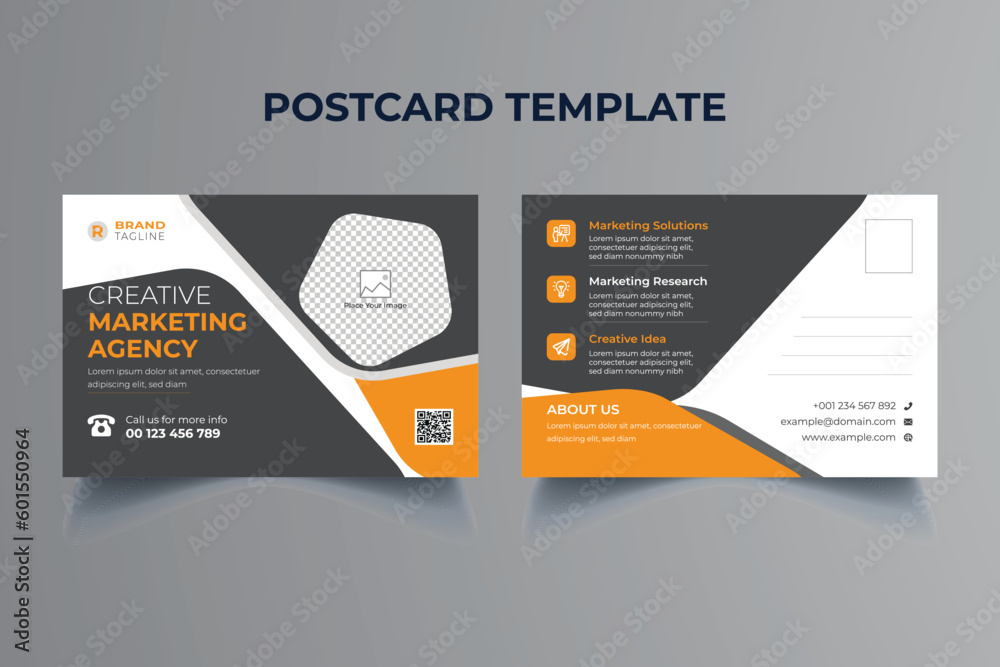 Clean Print Ready Corporate And Digital Postcard Design Template ...