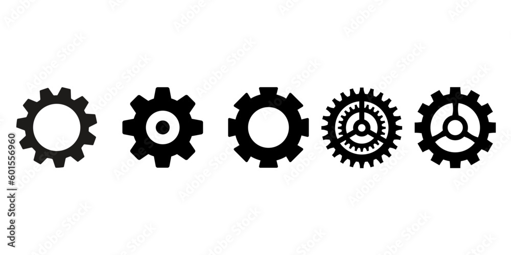 Simple Set of Gear Related Vector Line Icons. Contains Icons like ...