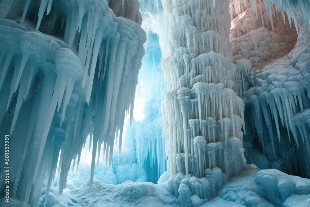Stalactites and stalagmites formed strange and otherworldly shapes ...