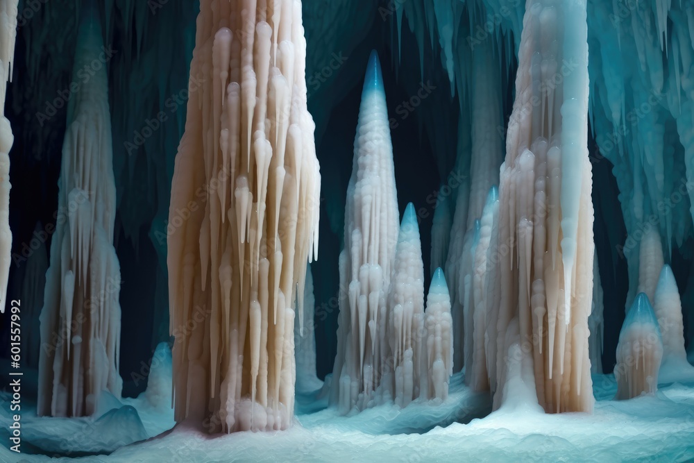 Stalactites and stalagmites formed strange and otherworldly shapes ...