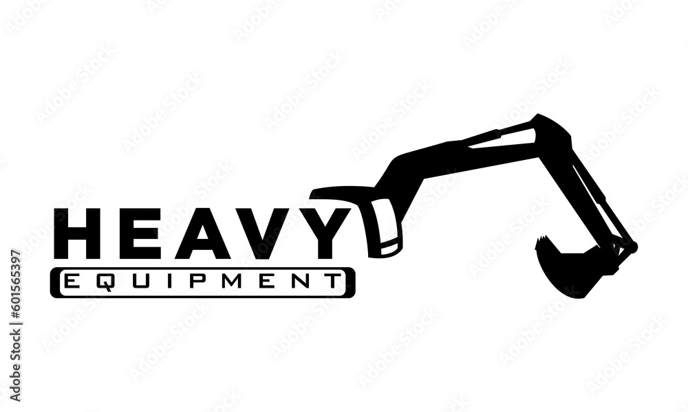 Heavy equipment symbol vector logo Stock Vector | Adobe Stock
